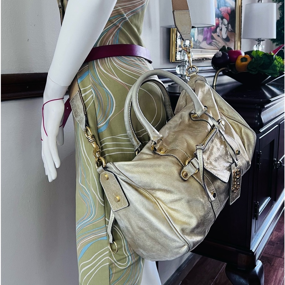 100% Auth Dolce Gabbana Golden Box Satchel Distressed… - Gem